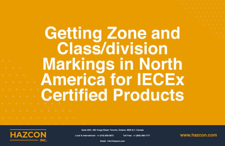 Getting Zone and Class/division Markings in North America for IECEx ...