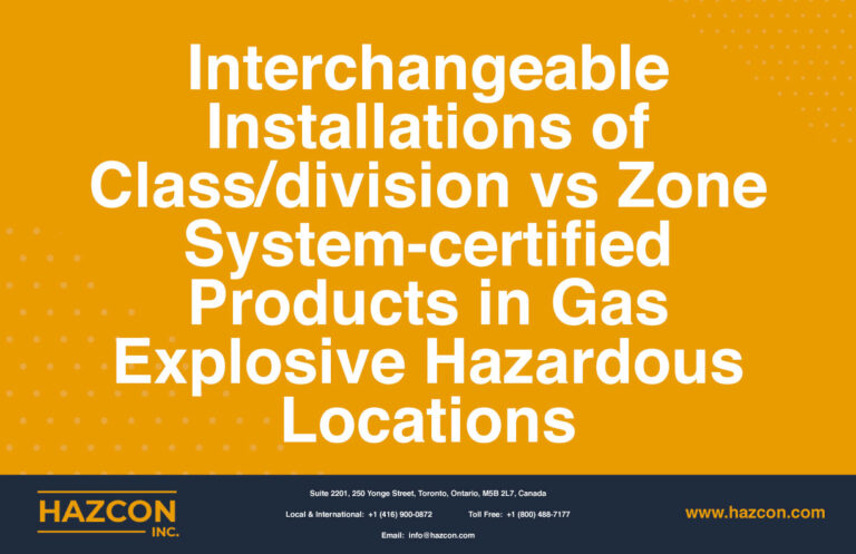 Interchangeable Installations of Class/division vs Zone System ...